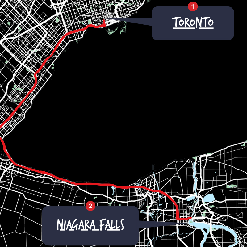 Toronto to Niagara - How to get there – Northbound tours